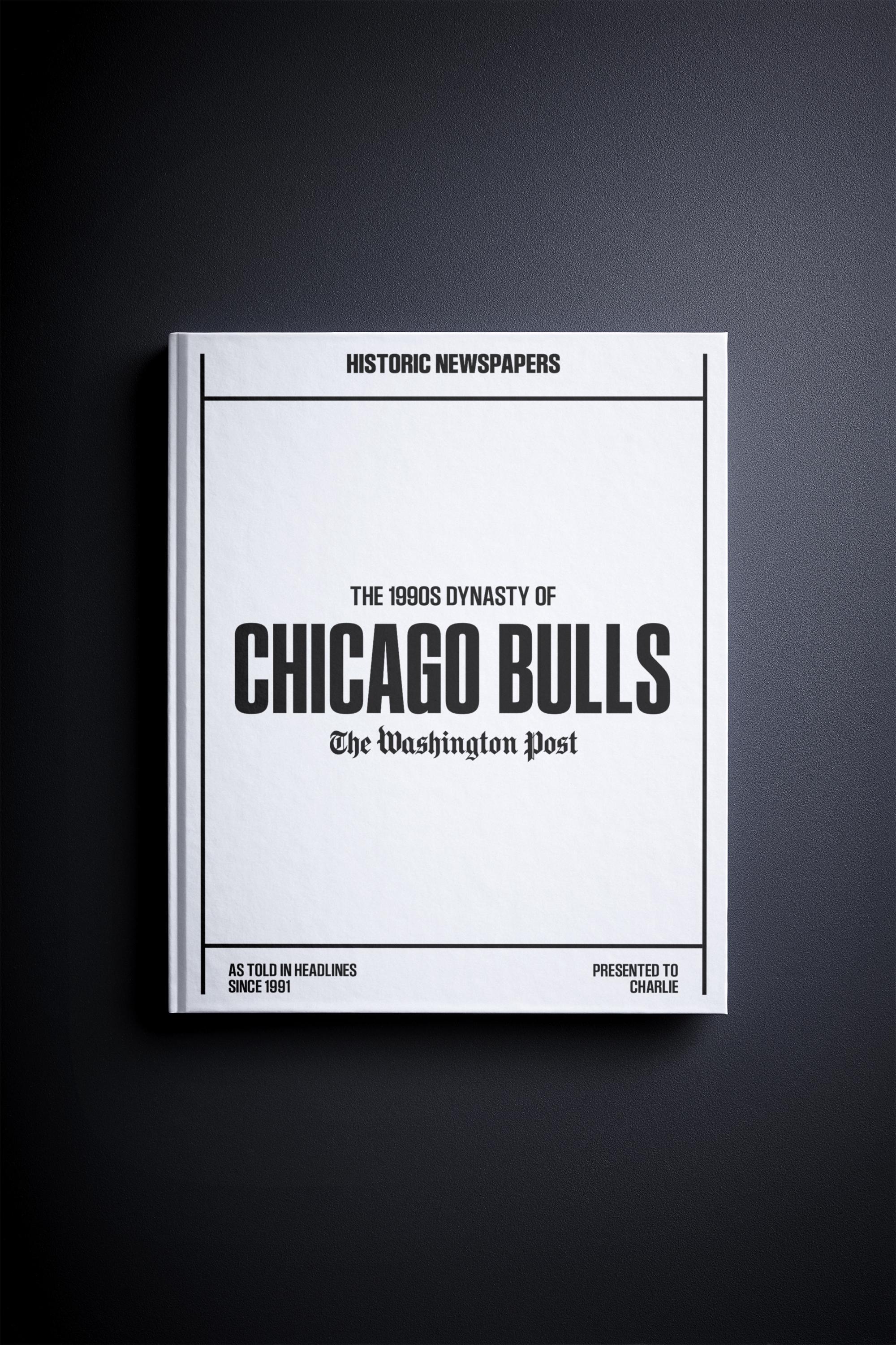 Chicago Bulls Gift - Pro Basketball History in Newspaper Headlines Book ...