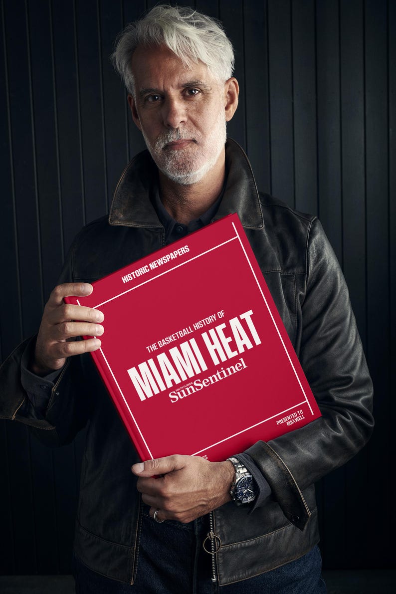 Miami Heat Gift - Pro Basketball History in Newspaper Headlines Book ...