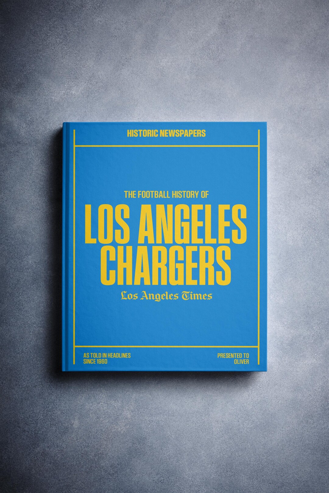 LA Chargers Gift - Pro Football History in Newspaper Headlines Book ...