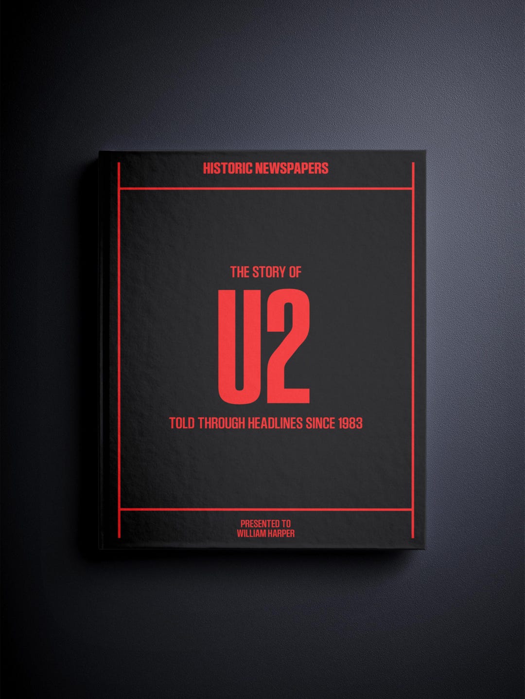U2 | Personalised Newspaper History Book | Music Fan Gift | Headlines ...