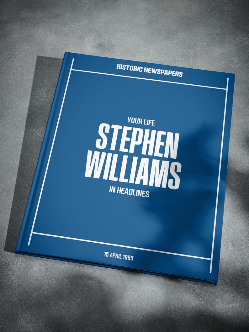 Personalised Birthday Newspaper Book Gift | UK/US News Headlines From ...