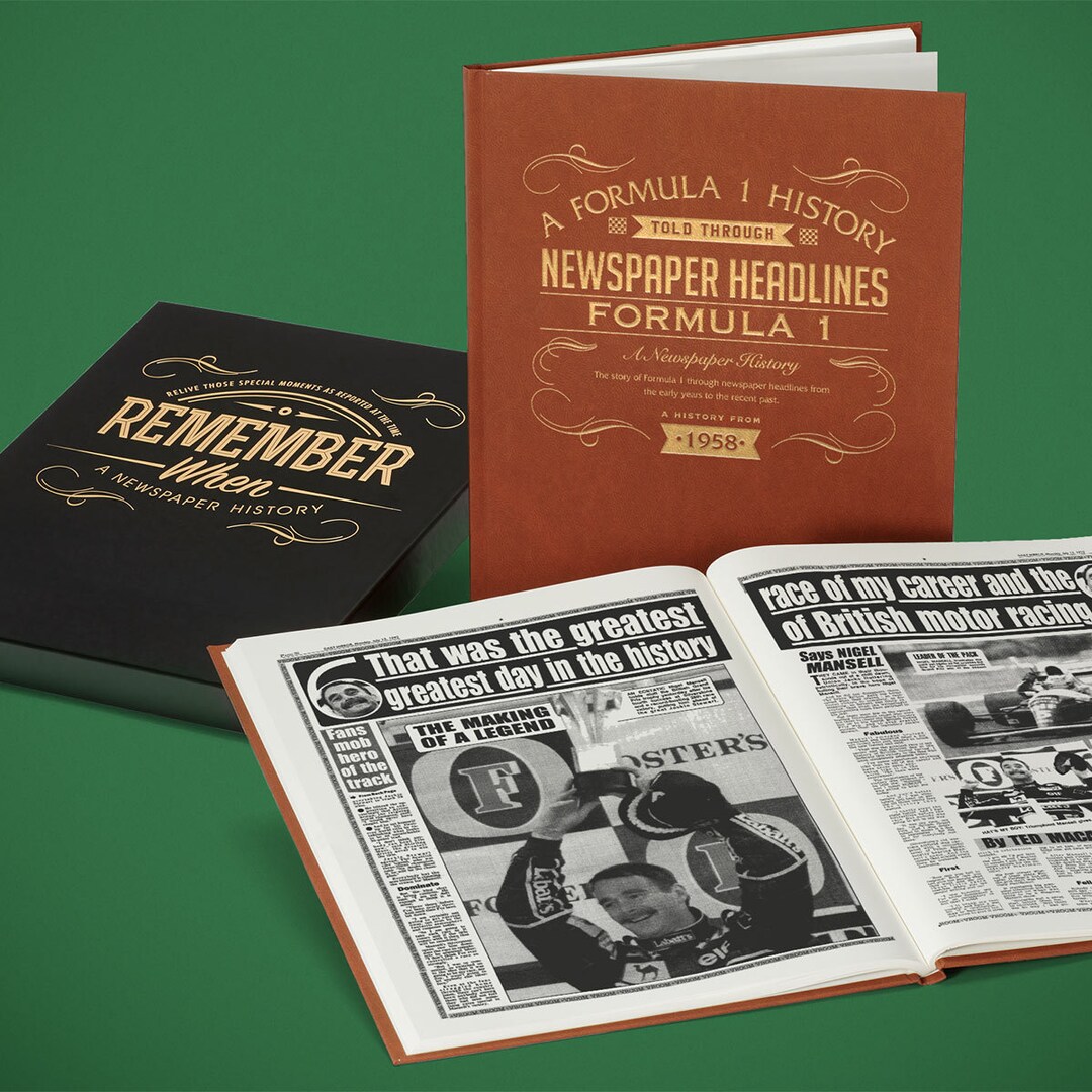 Formula One Gift - F1 History in Newspaper Headlines Book ...