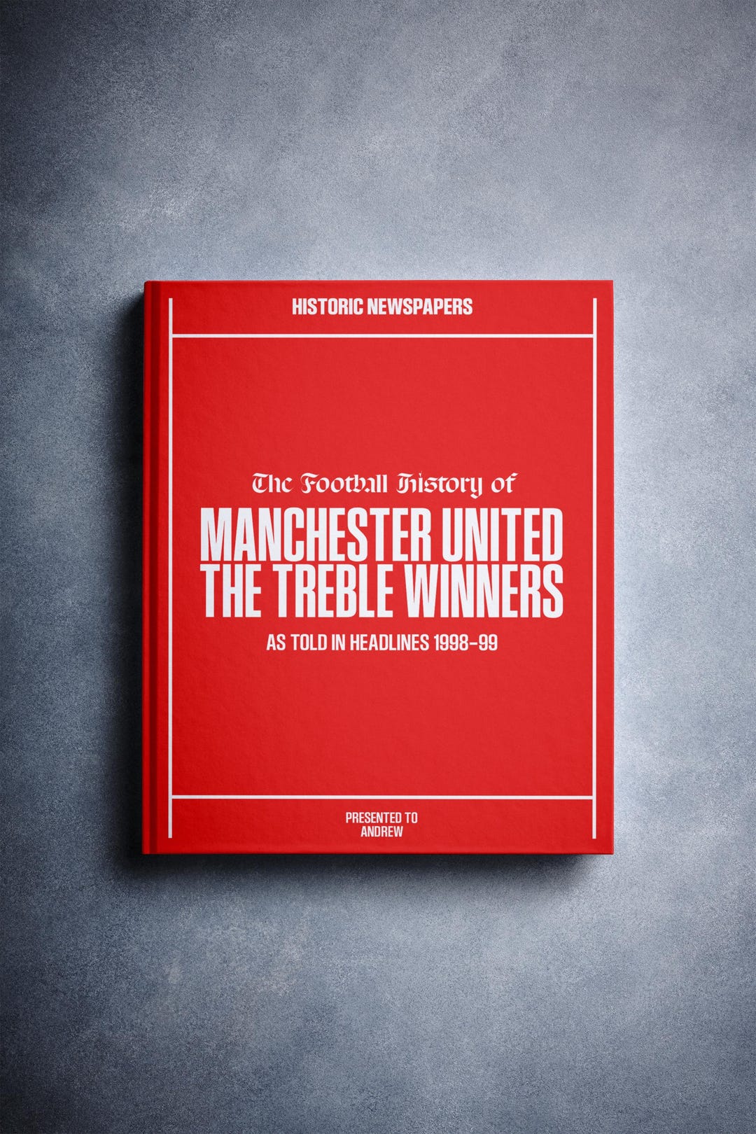 Manchester United Football Gift - TREBLE WINNERS - 1998-99 - MANU ...
