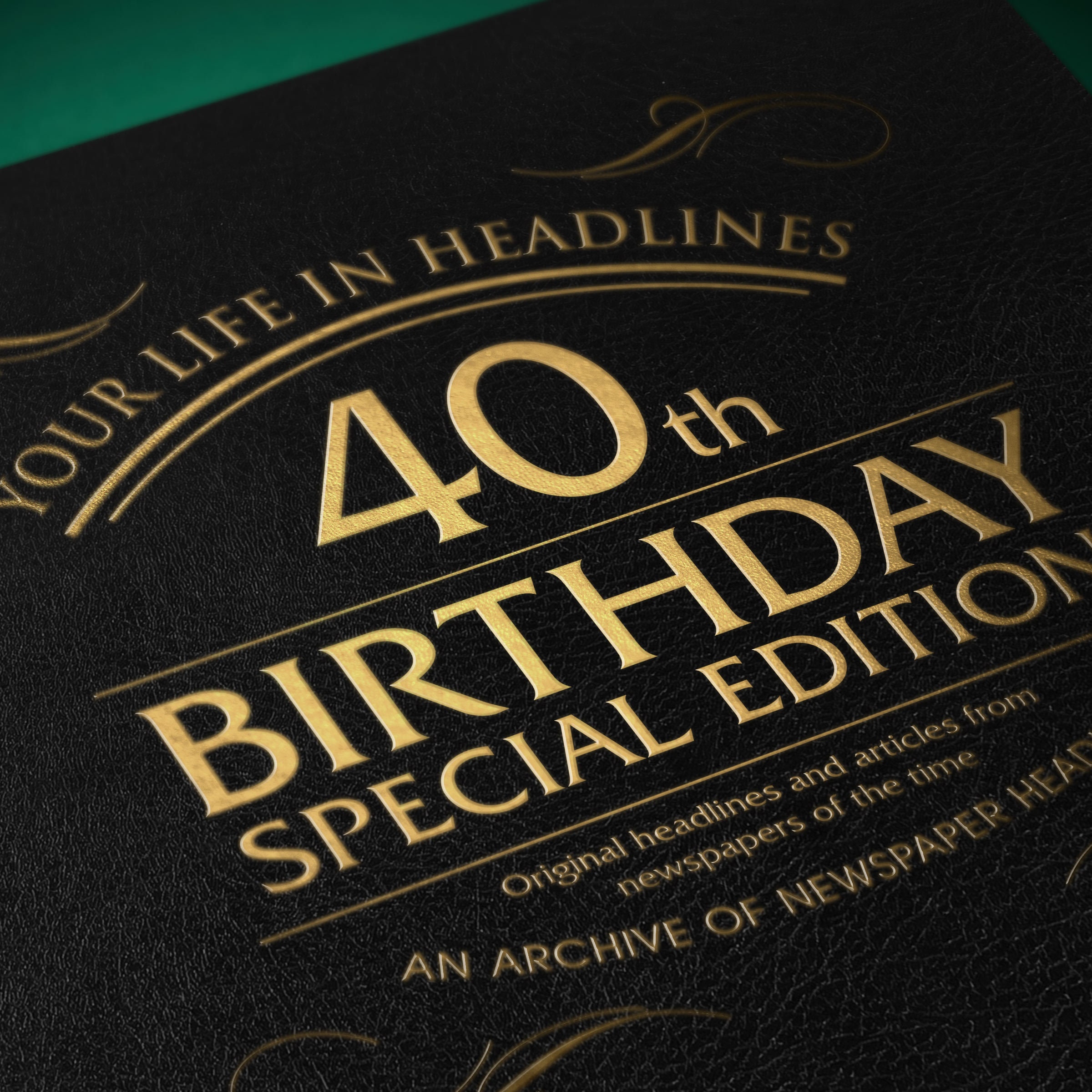 Personalised 40th Birthday Milestone Newspaper Book Gift UK Headlines ...