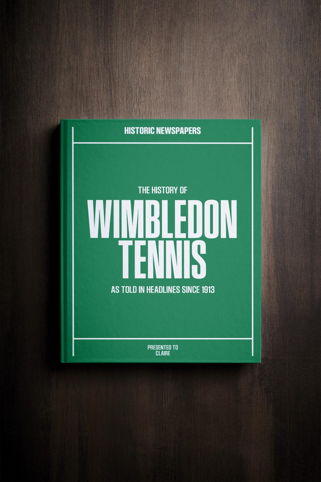 Wimbledon Tennis Gift - UK Tennis History in Newspaper Headlines Book ...