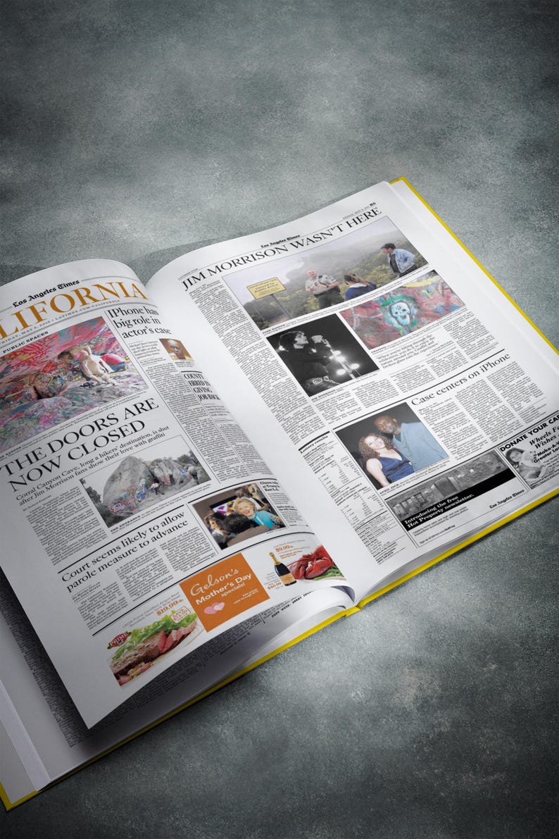 The Doors | Personalised Newspaper History Book | Music Fan Gift ...