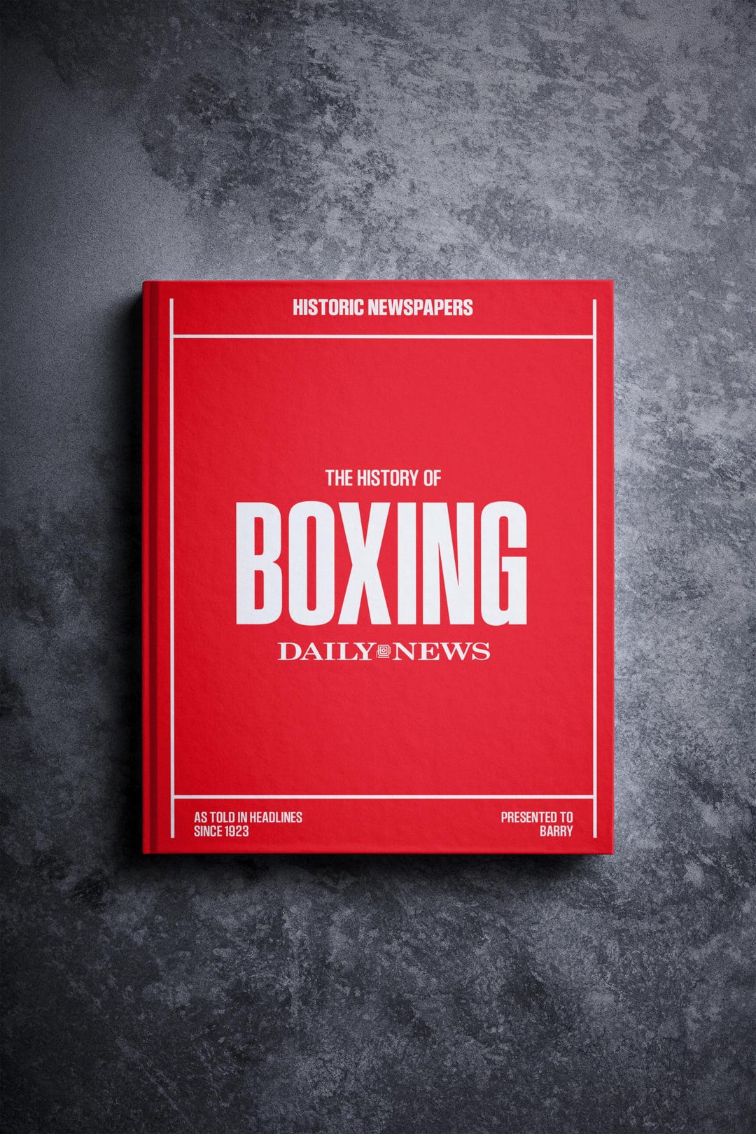 US Boxing Gift - Boxing History in Newspaper Headlines Book - NY Daily ...