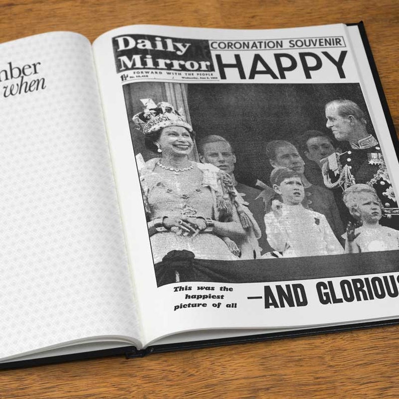 Personalised Birthday Newspaper Book Gift UK/US News Headlines From the ...