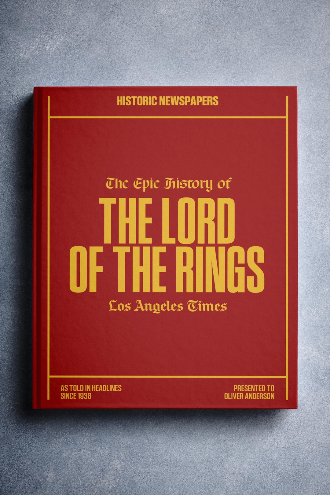 Lord of the Rings | Personalised Movie History Book | LOTR Fan Gift ...