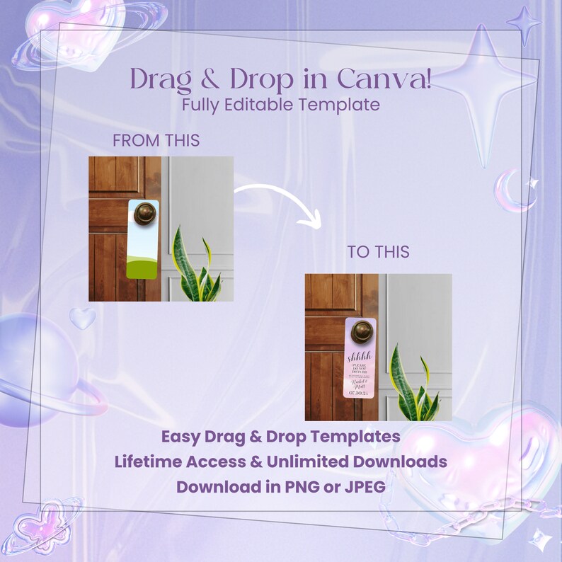 Canva Editable Door Hanger Mockup Template, Doorknob Hanging, Door ...