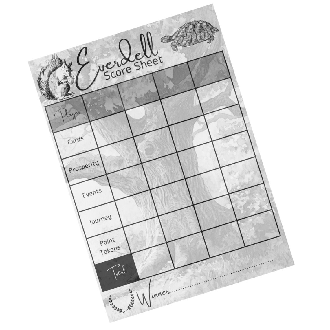 Printable Everdell Score Sheet, Digital PDF Scorepad for Everdell Board ...