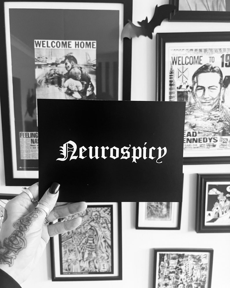 Neurospicy Print | Autism Art, ADHD Art, Punk Prints, Neurodiversity ...