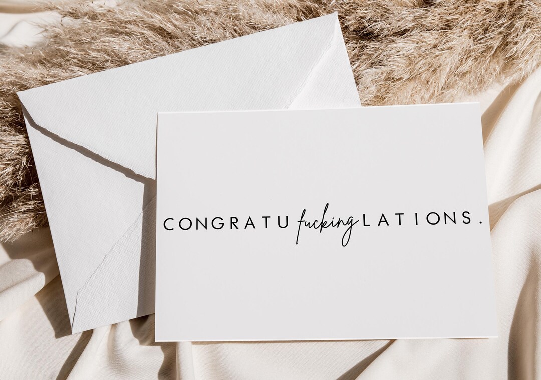 Congratulations Card Wedding, Engagement, New Home, Graduation Card ...