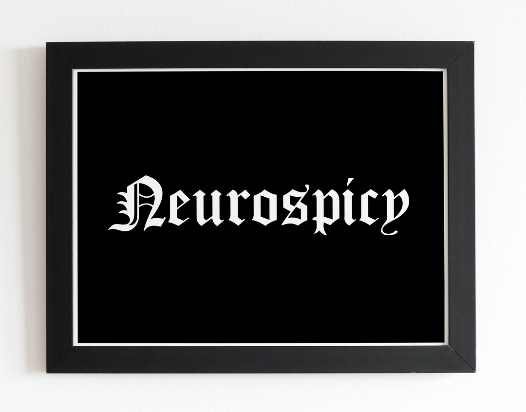 Neurospicy Print | Autism Art, ADHD Art, Punk Prints, Neurodiversity ...