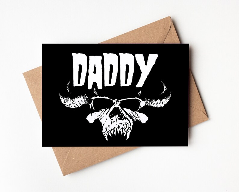 Custom Emo Father's Day Card Danzig Spooky Card, Emo Card, Alt Card ...