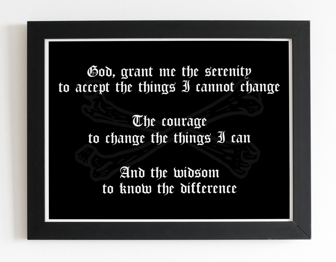 Serenity Prayer Print Sobriety Gift, Narcotics Anonymous, Clean Living ...