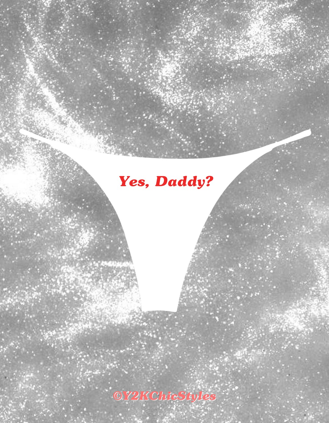 Yes Daddy Thong Y2k Thong Panties Aesthetic G String Panties Etsy