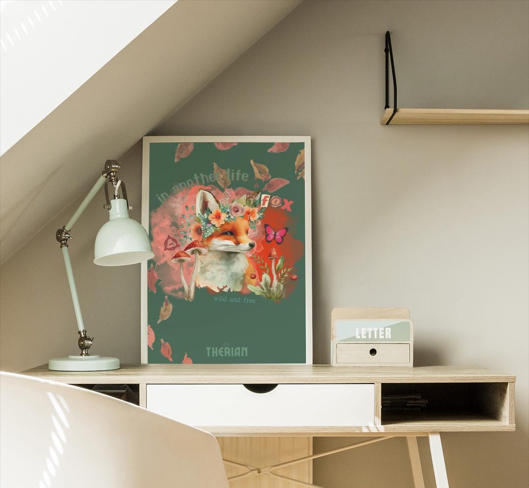 Therian Fox Theta-delta Poster Digital A3 - Etsy