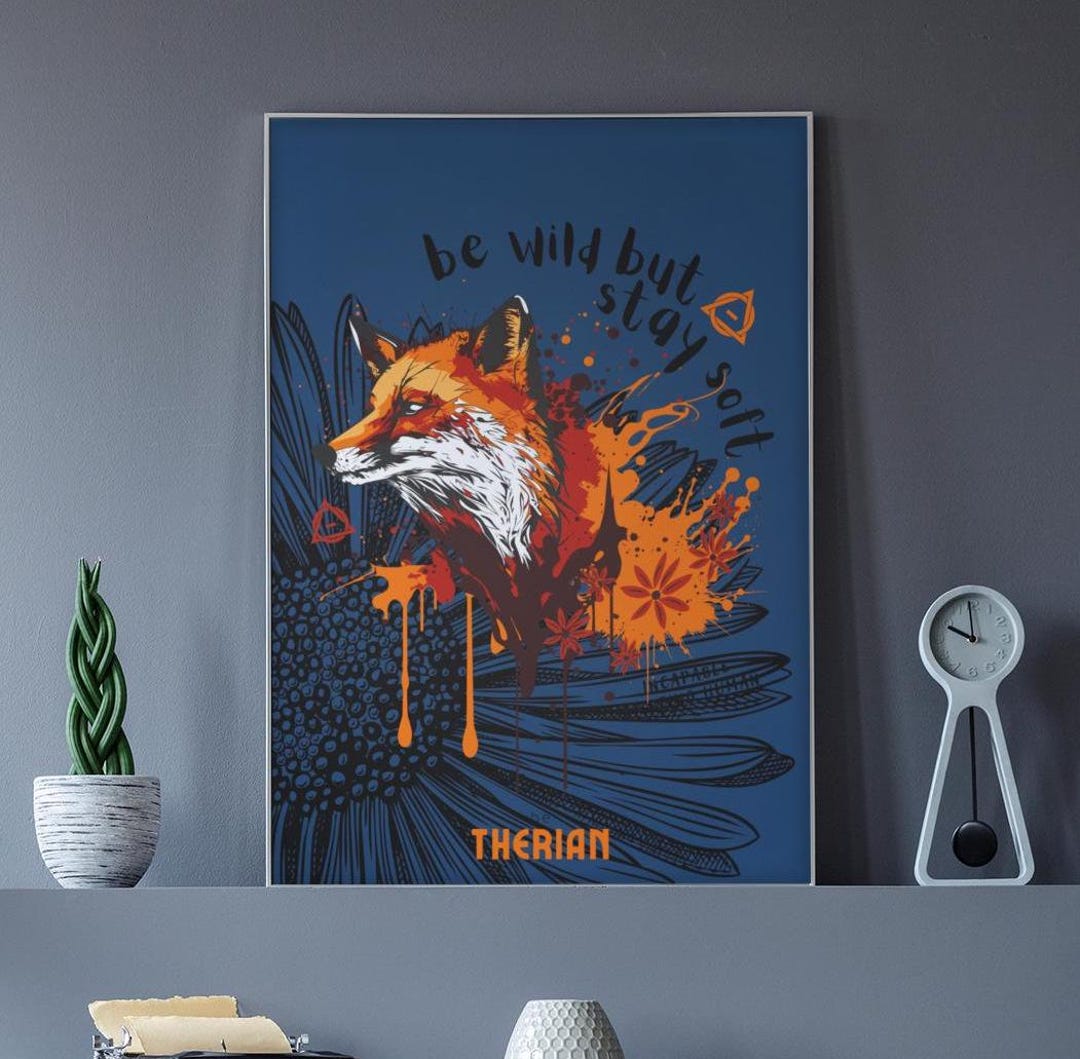 Therian Fox Theta-delta Poster Digital A3 - Etsy