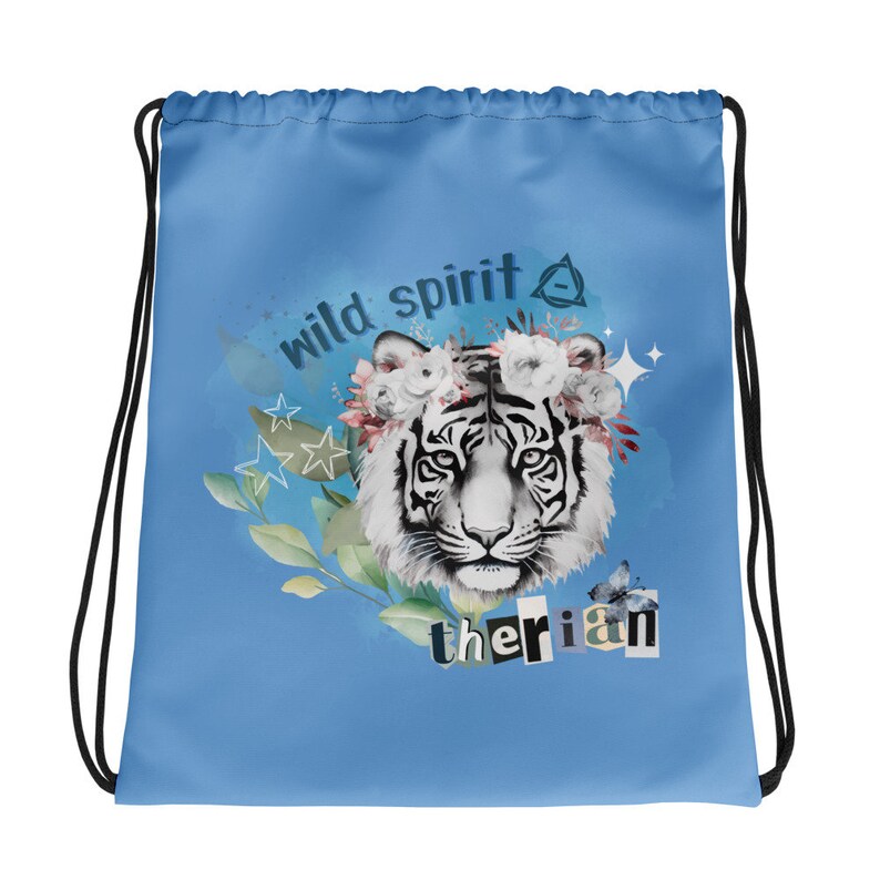 Therian Wolf Drawstring Bag - Etsy