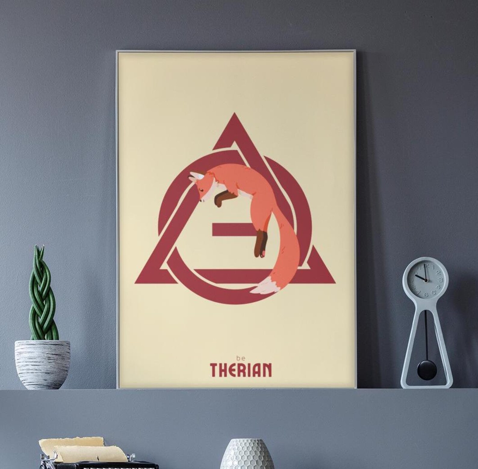 Therian Fox Theta-delta Poster Digital A3 - Etsy
