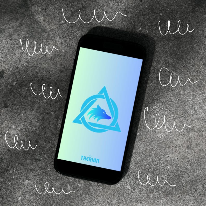 Therian Gradient Wolf Mobile Phone WALLPAPER - Etsy