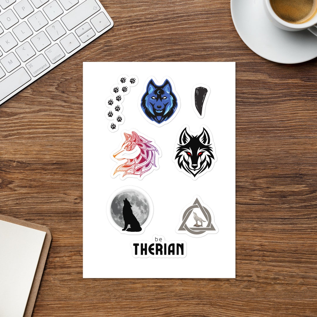 Therian Wolf Sticker Sheet - Etsy
