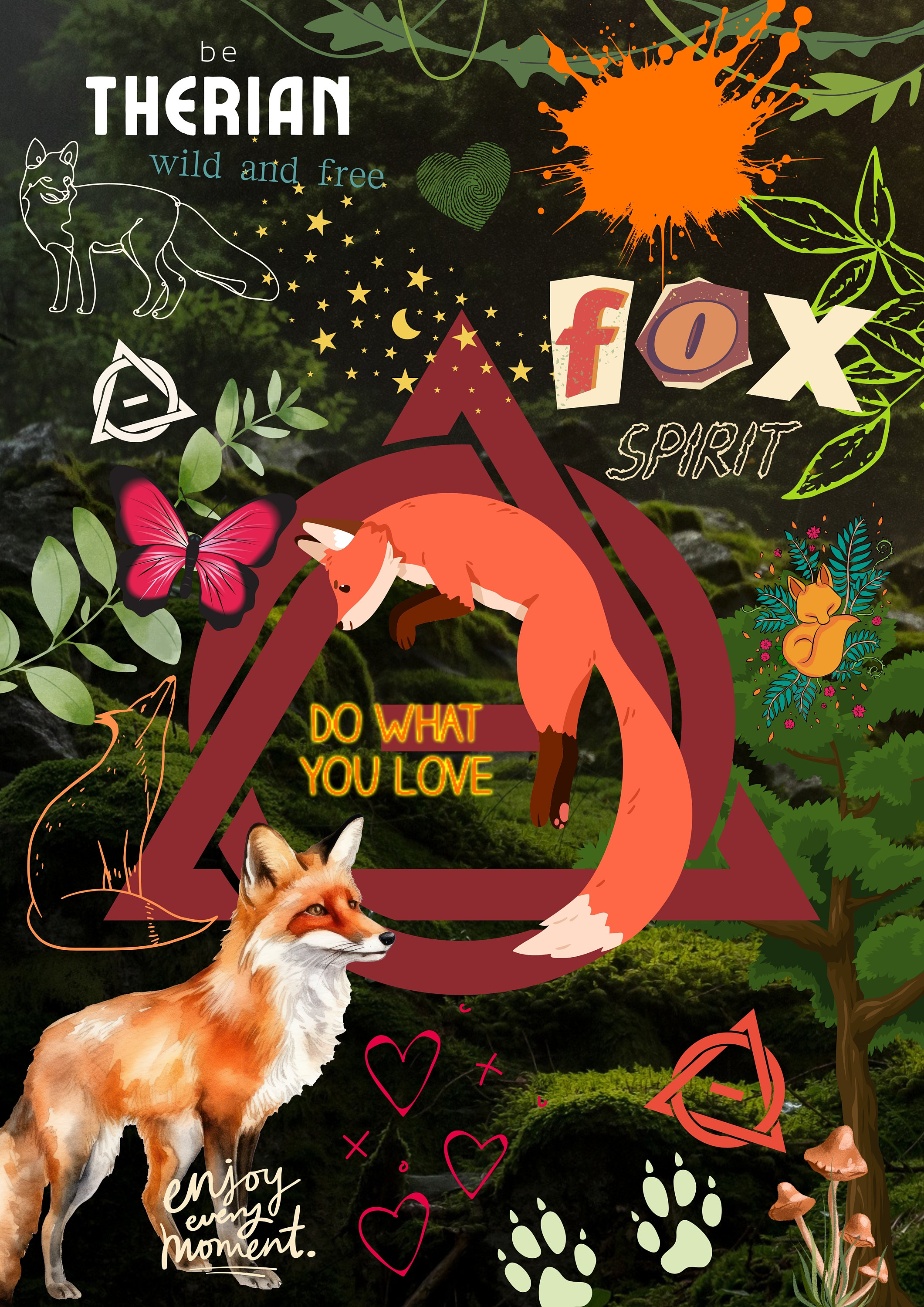 Therian Fox Theta-delta Poster Digital A - Etsy