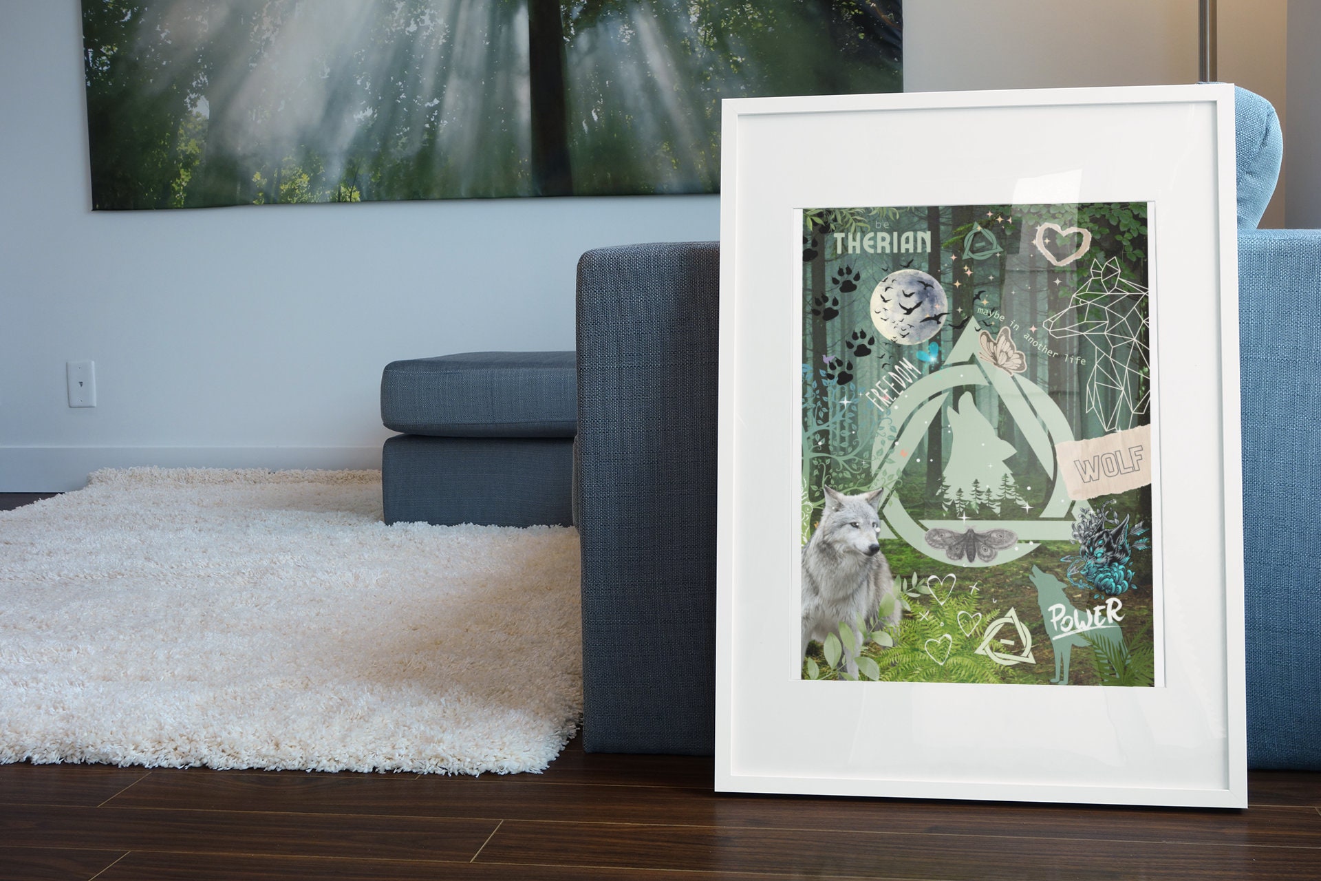 Therian Wolf Theta-delta Poster Digital A3 - Etsy