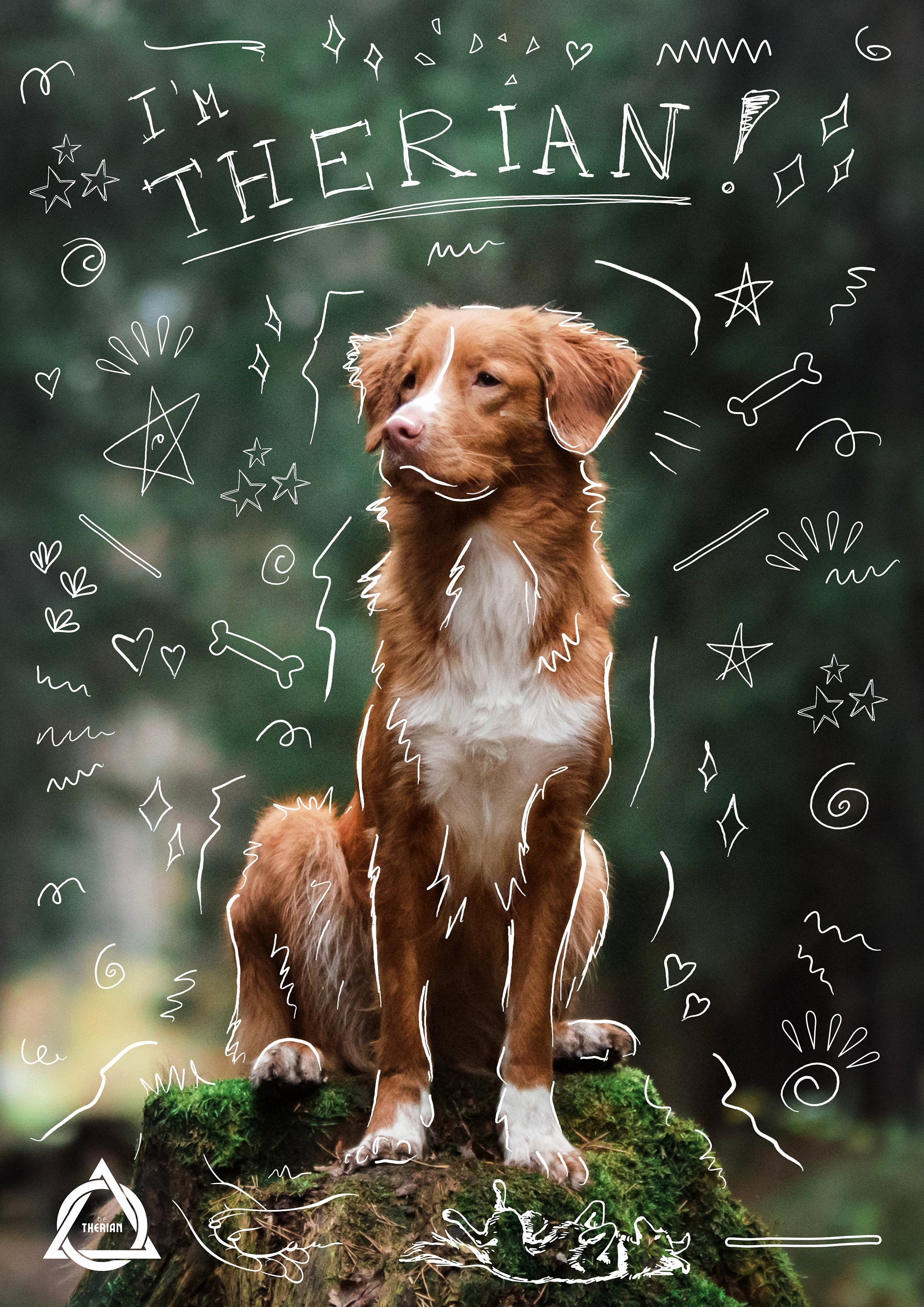 Therian Dog Theta-delta Poster Digital A3 - Etsy