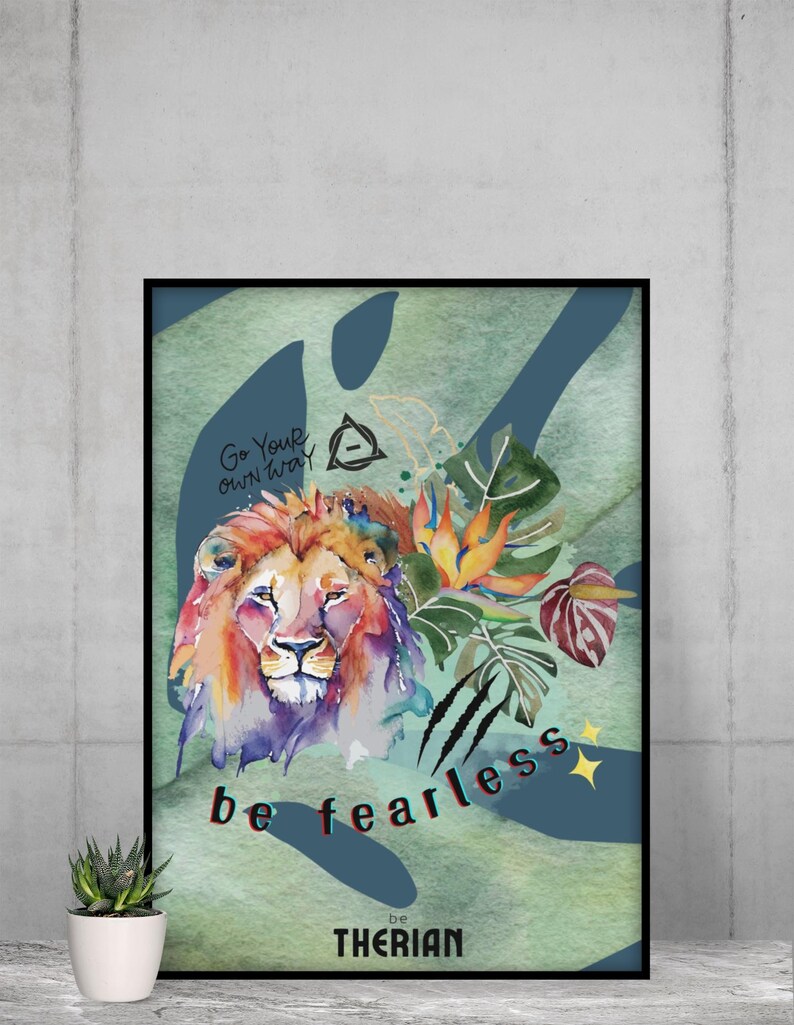 Therian Lion Theta-delta Poster Digital A3 - Etsy