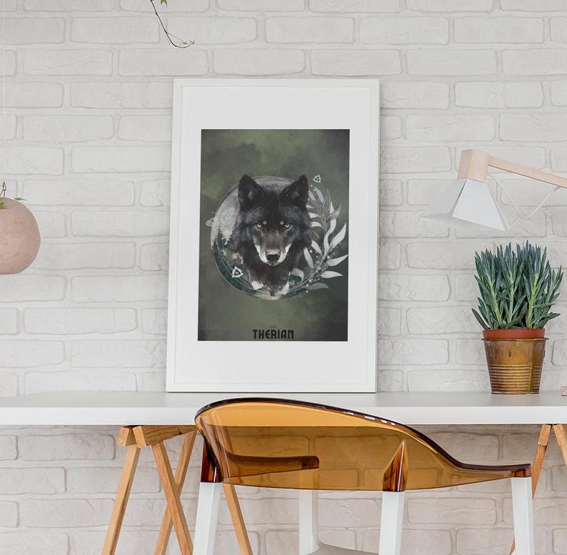 Therian Wolf Theta-delta Poster Digital A3 - Etsy