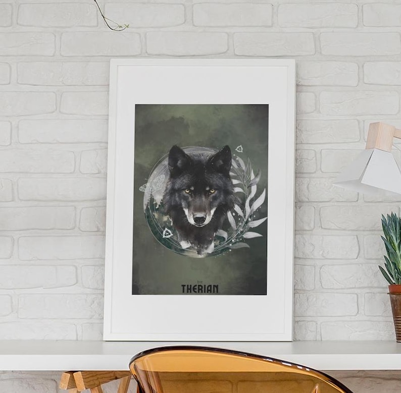 Therian Wolf Theta-delta Poster Digital A3 - Etsy