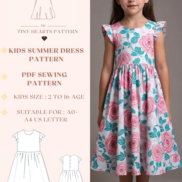 Kids Dress Pattern - Etsy