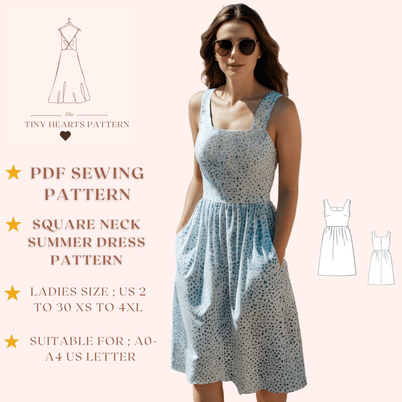 Square Neck Pattern - Etsy