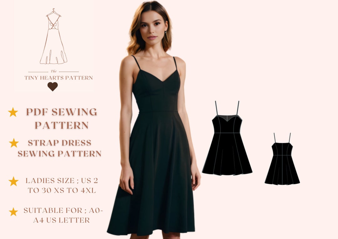Strap Dress Sewing Pattern,prom Dress,ball Gown,evening Dress Pattern ...