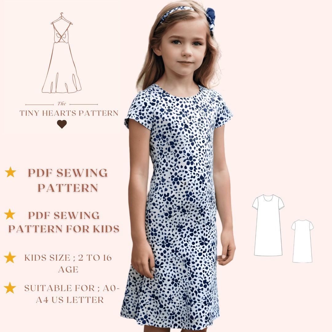 Pdf Sewing Pattern for Kids,girl Dress Sewing Pattern,baby Dress ...