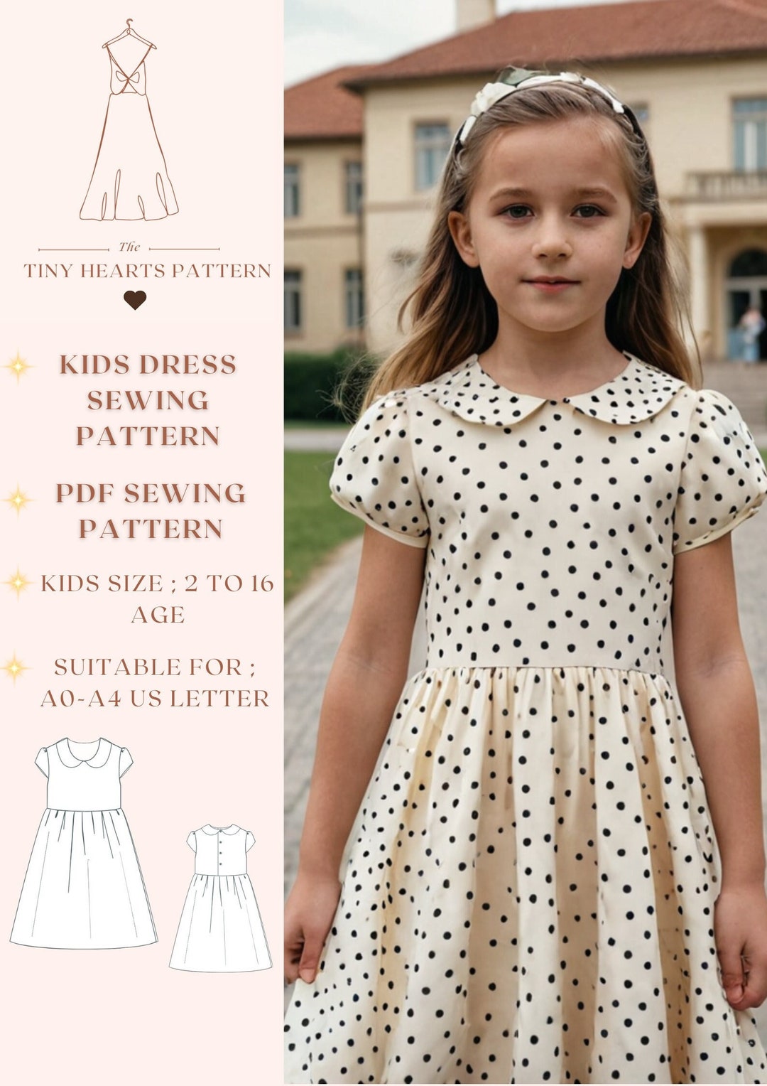 Kids Dress Sewing Pattern,pdf Kids Dress Sewing Pattern,kids Summer ...