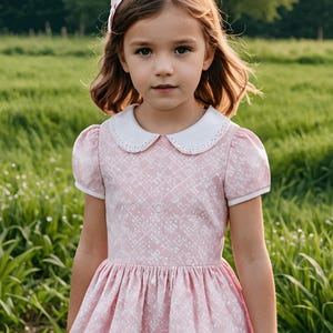Kids Peter Pan Collar Dress Sewing Pattern, Girls Dress Patterns ...