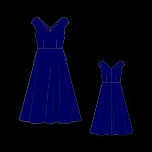 Midi Dress Pattern With Pocket, Women Dress Sewing Patterns, Fall ...