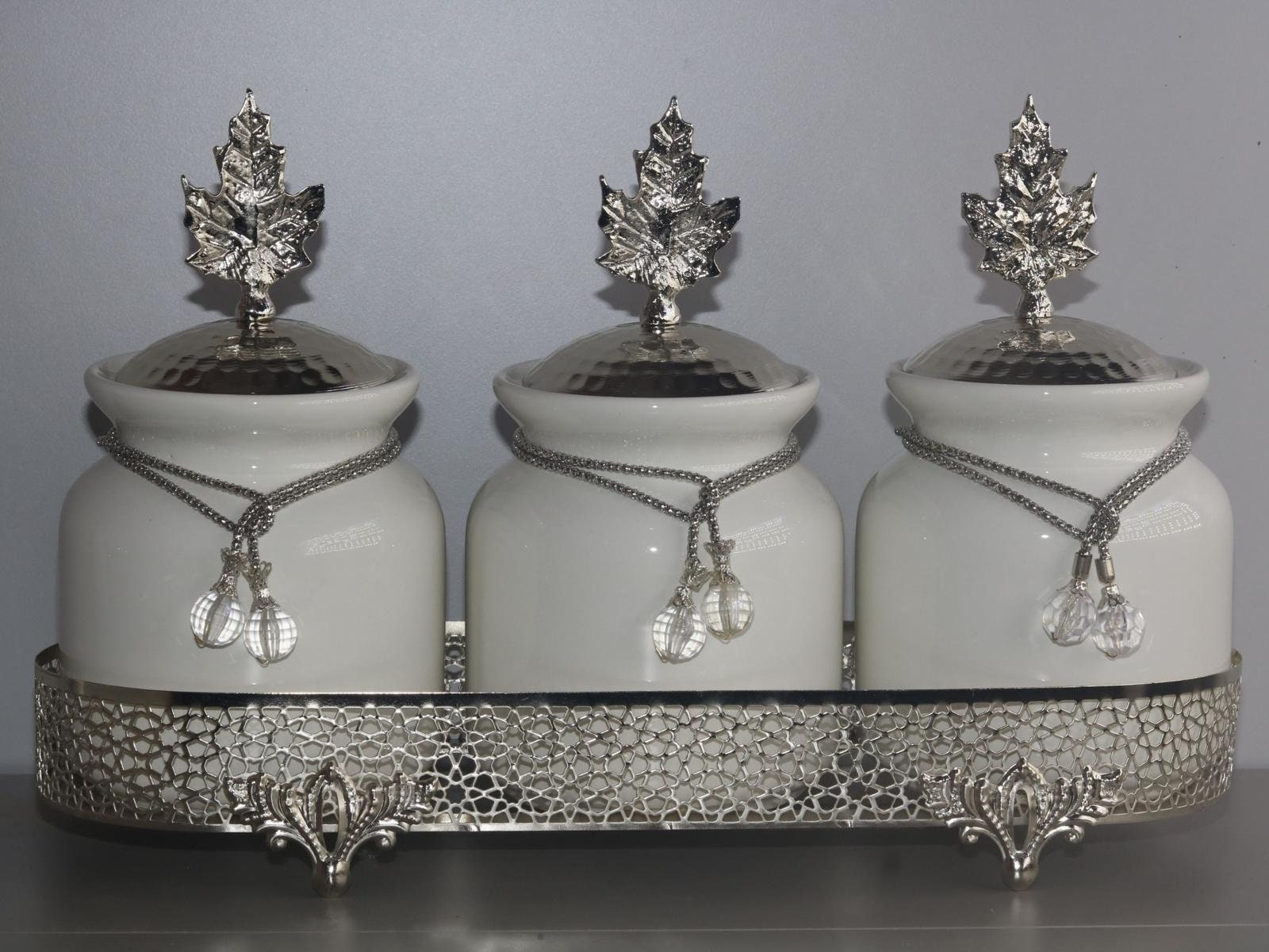 Canister Set for Kitchen Ceramic Coffee Tea Sugar Canisters - Etsy