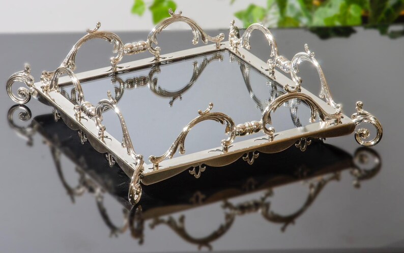 Elegant Gold and Silver Square Tray - Perfect for Home Decor and ...