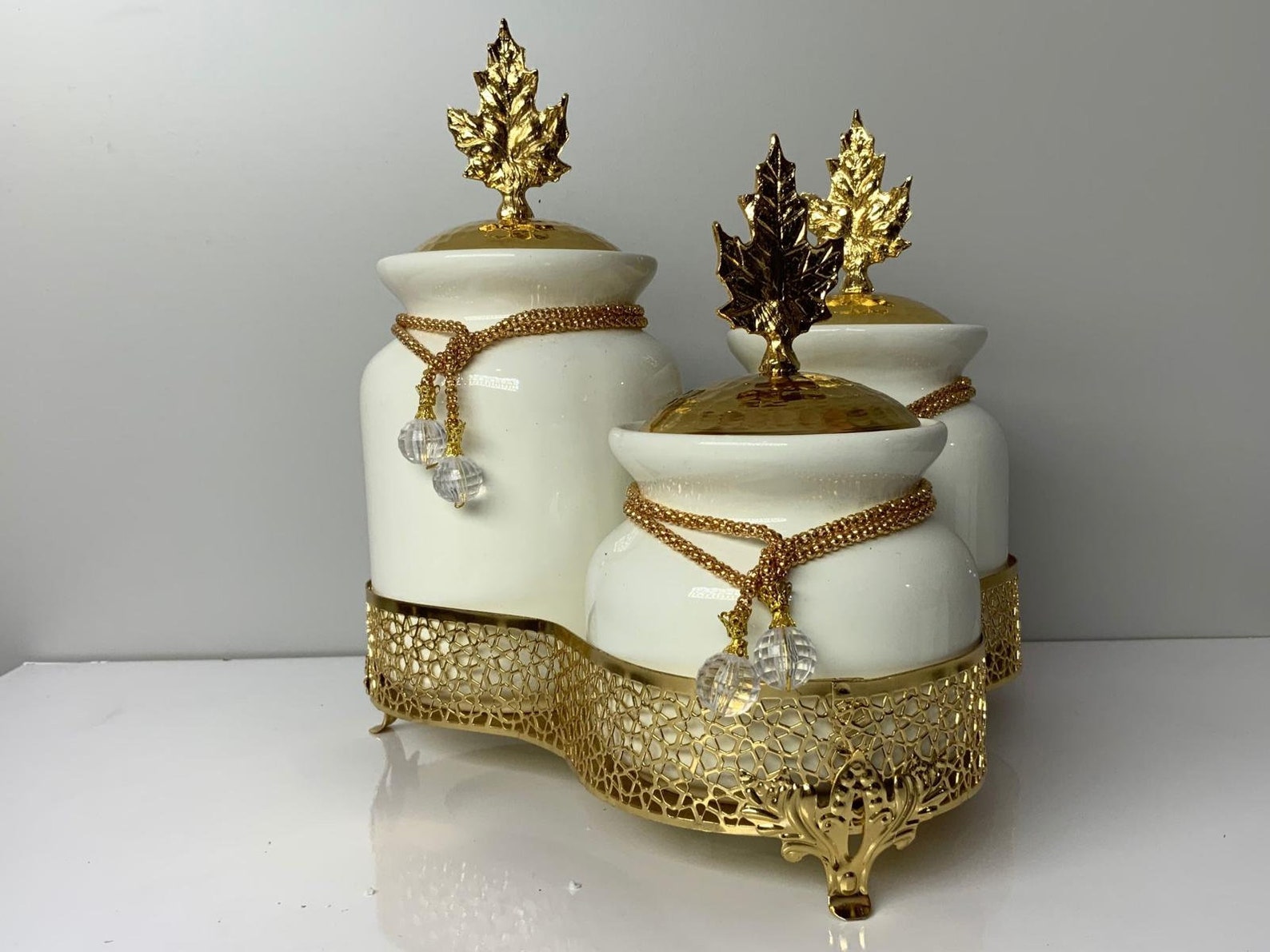 Canister Set for Kitchen Ceramic Coffee Tea Sugar Canisters - Etsy