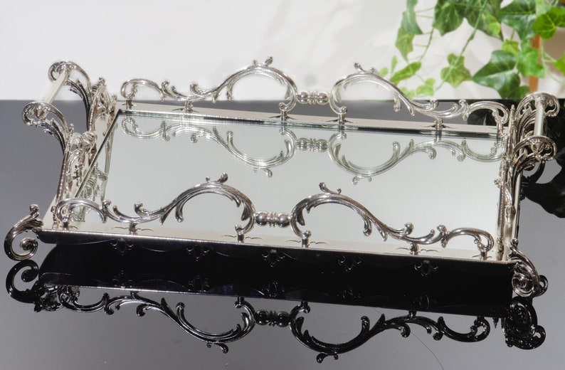 Gold Kitchen Decor Large Tray, Perfume Tray Stylish Home Accessories - Etsy