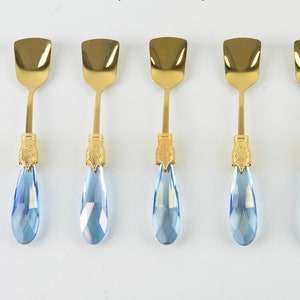 Gold Kitchen Decor and Honey Spoon, Set of 6 New Home Gift Ice Cream ...