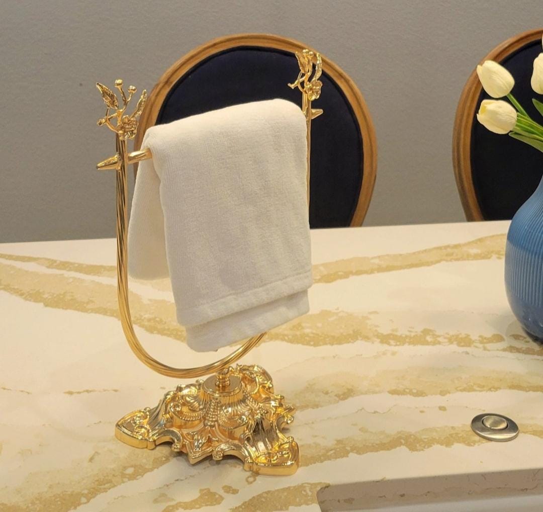 Elegant Gold Towel Holder for Bathroom & Kitchen Decor - Etsy