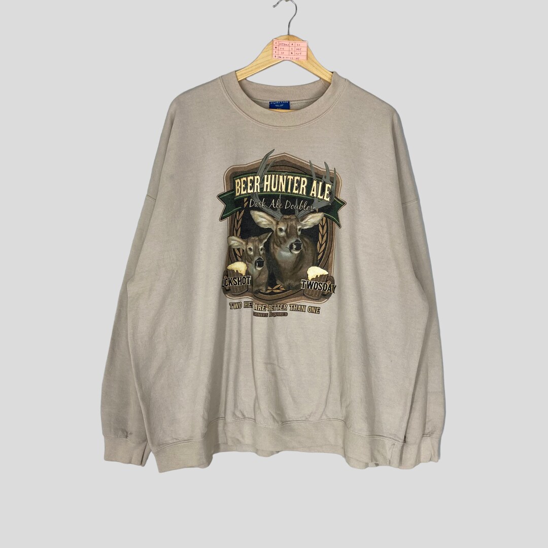 Vintage Rare BEER HUNTER ALE by Puritan Crewneck Sweatshirt Big Logo ...