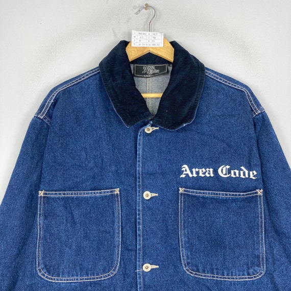 Vintage Rare AREA CODE Denim Chore Jacket Vintage Are… - Gem