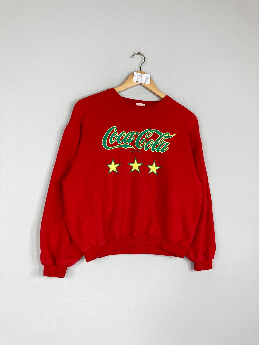Vintage Rare COCA COLA Women Cropped Crewneck Sweatshirt Big Logo Coca ...