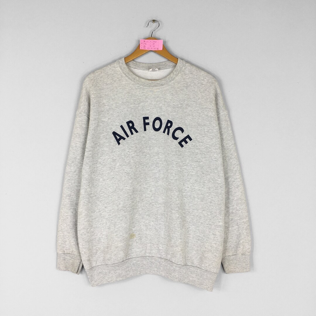 Vintage Rare AIR FORCE Crewneck Sweatshirt Made in USA Big Logo Air ...
